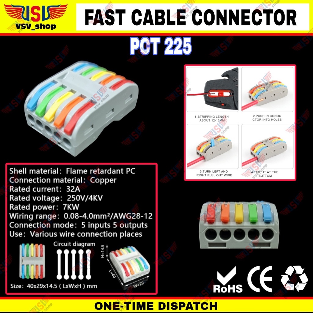 Jual Konektor Kabel Listrik Quick Cable Connector Terminal Block ...