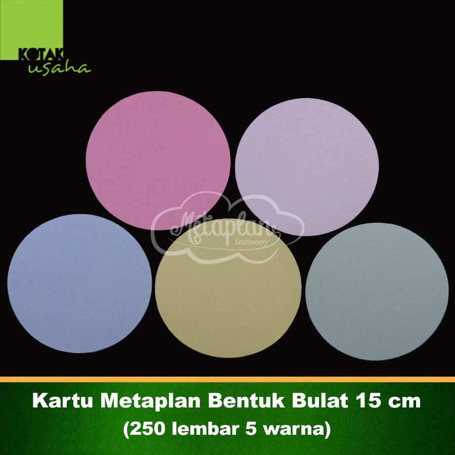 Jual Kartu Metaplan Bentuk Bulat 15 cm (250 lembar 5 warna) | Shopee ...