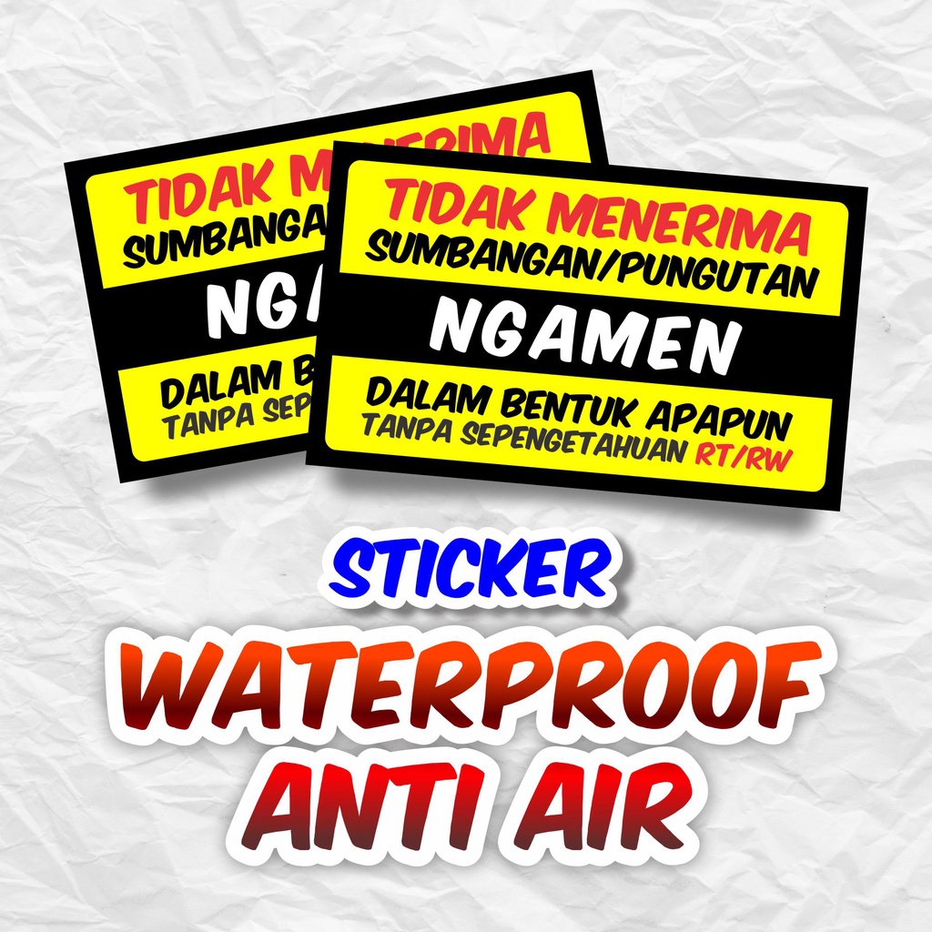 Jual Sticker Tidak Menerima Sumbangan dan Ngamen | Shopee Indonesia