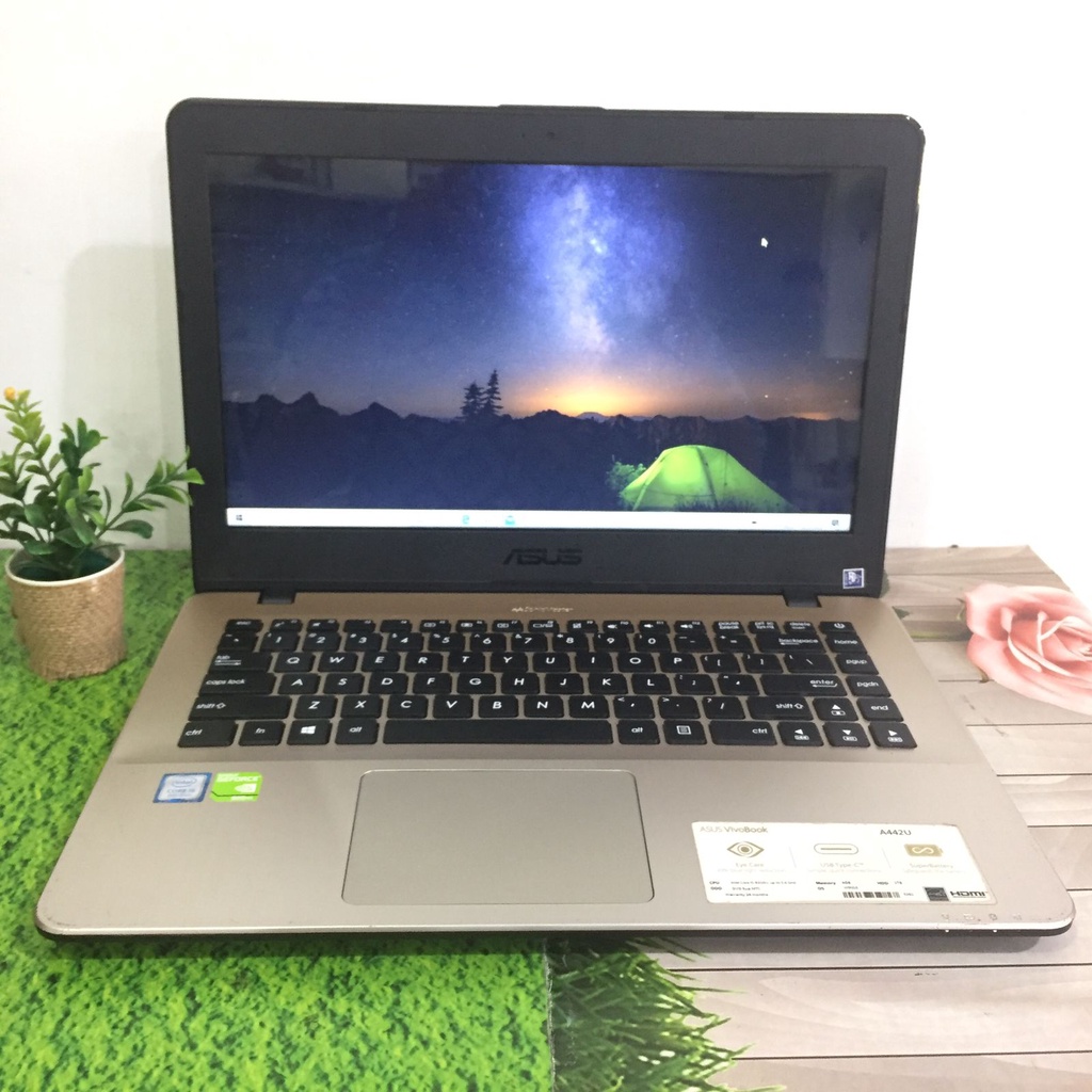 Jual Laptop Desain Render Gaming | Asus Vivobook A442 Core i5 gen 8 RAM 8GB SSD 128 + HDD 1 TB ...