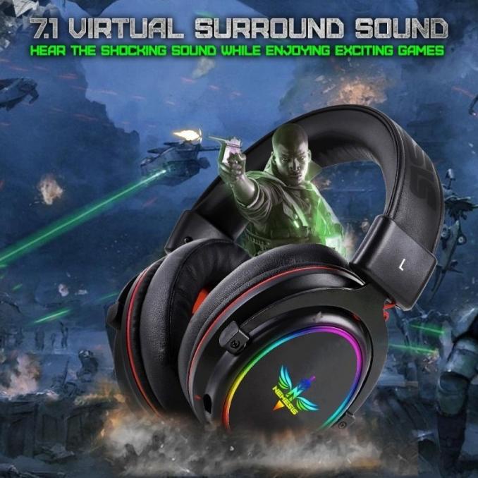 Jual Headset gaming nyk wired 3.5mm Usb type-c 7.1 rgb stellar e-11 hs-e11 | Shopee Indonesia