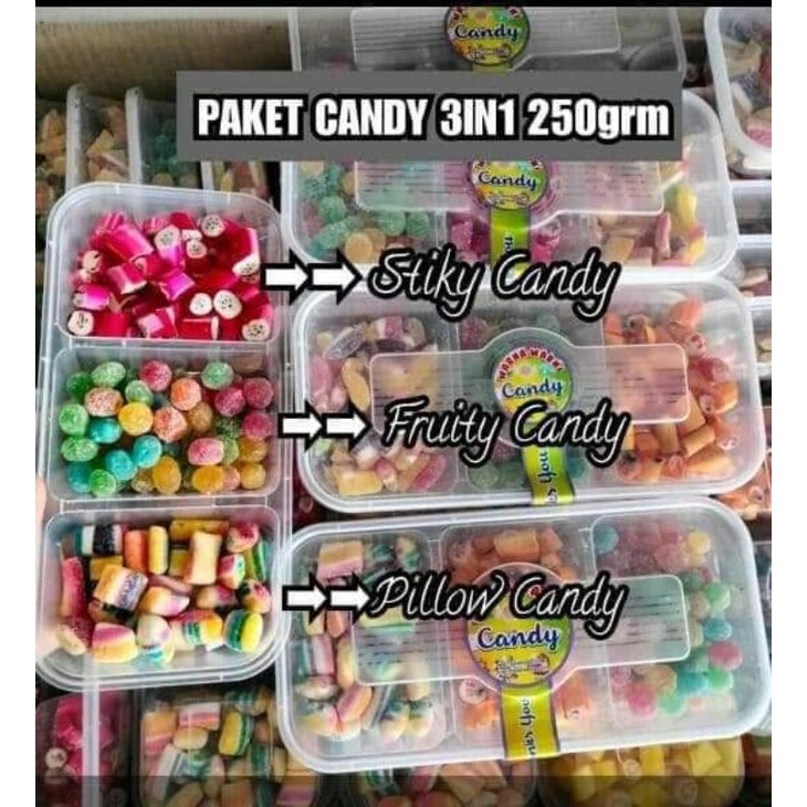 Jual PAKET PERMEN CANDY LEBARAN 3IN1 250 GR | Shopee Indonesia