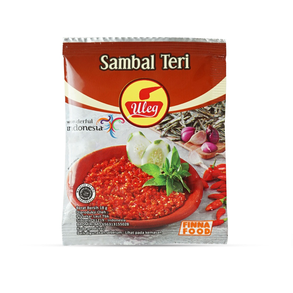 Jual Sambal Uleg Renceng 10 sachet x 18 gr/Sambal Uleg Finna Renteng ...
