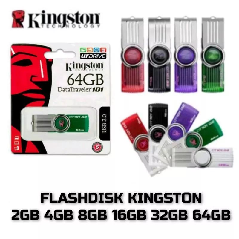Jual FLASHDISK KINGSTON 2GB/4GB/8GB/16GB/32GB/64GB/FLASH DRIVE | Shopee ...