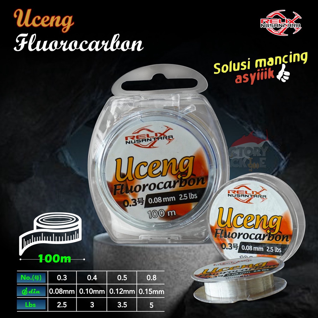 Jual EXTRA BONUS | SENAR PANCING / RELIX NUSANTARA UCENG FLUOROCARBON 100m | Shopee Indonesia