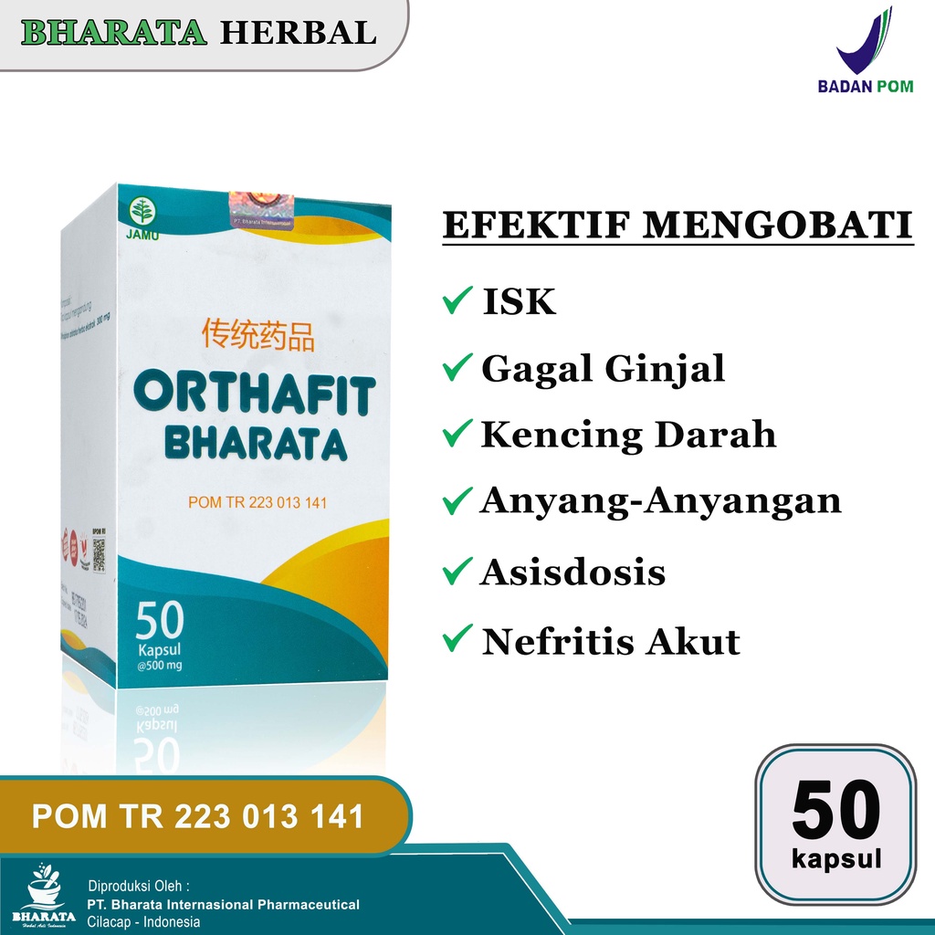 Jual Orthafit Bharata Obat ISK Infeksi Saluran Kemih Kencing Pria Wanita Gagal Ginjal Ampuh 100% ...