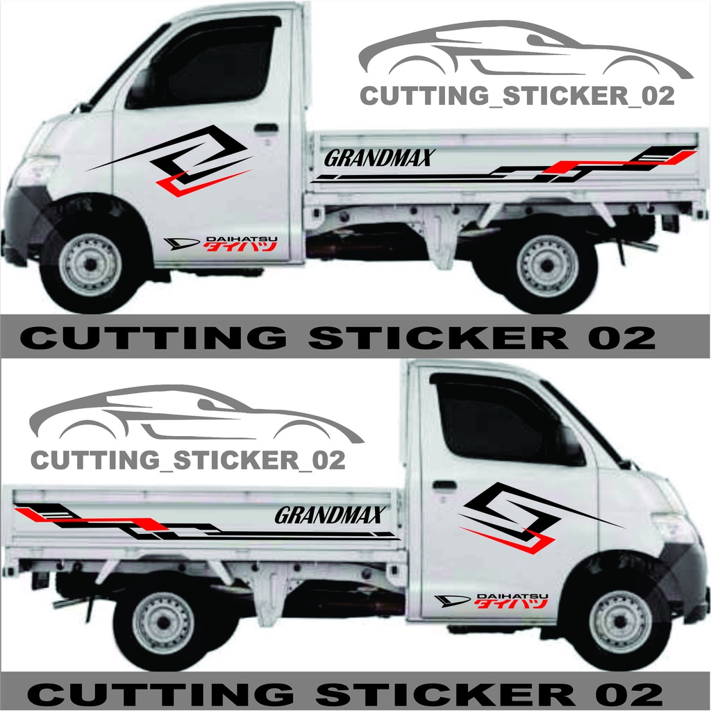 Jual Stiker Mobil Pick Up Granmax Cutting Sticker Mobil Daihatsu Pick ...