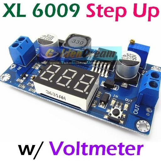 Jual XL6009 with VOLTMETER Adjustable DC -DC Step Up Boost Module sal02 | Shopee Indonesia