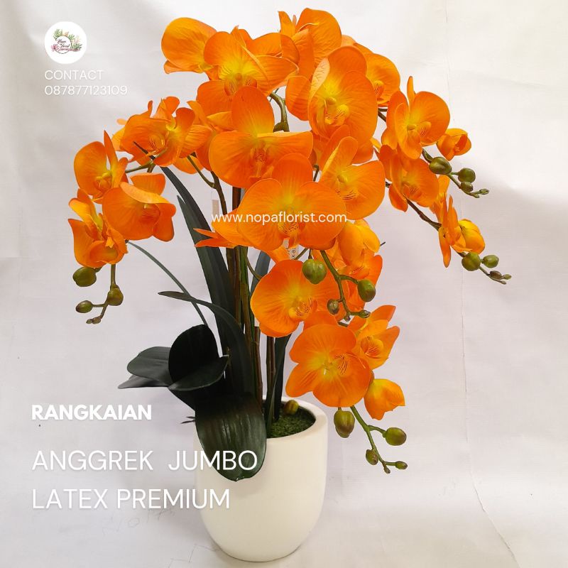 Jual rangkaian anggrek jumbo latex premium import | Shopee Indonesia
