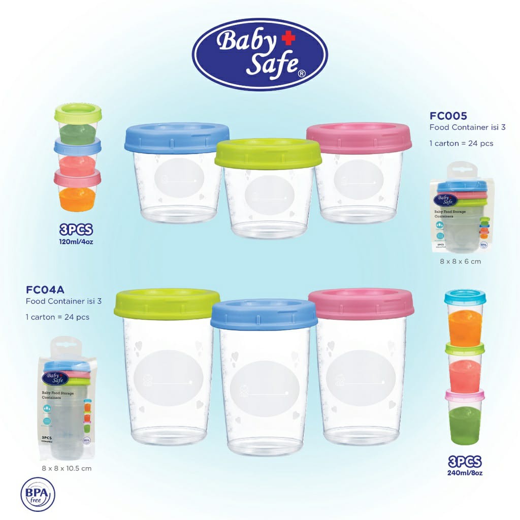 Jual Baby Safe Food Container FC04A FC005 // Wadah Tempat Simpan MPASI ...