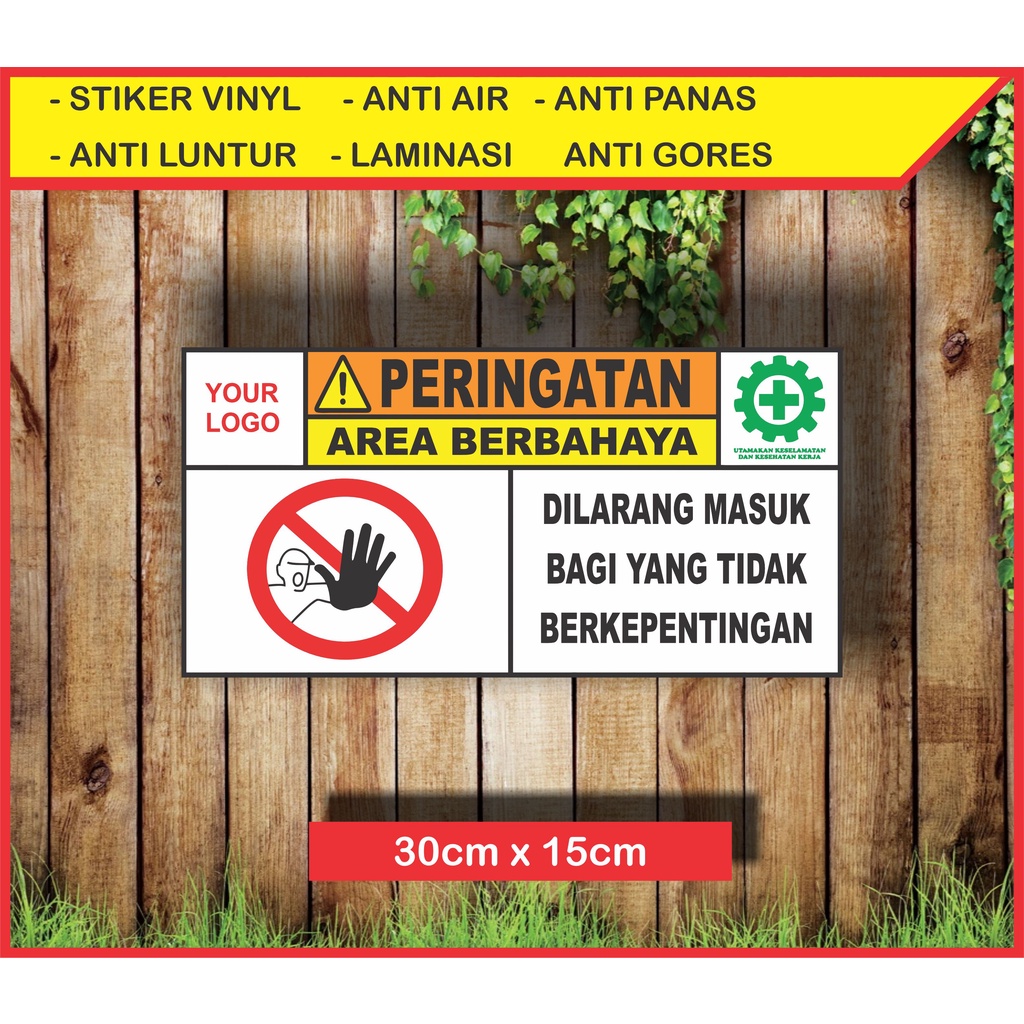 Jual STIKER PERINGATAN AREA BERBAHAYA | Shopee Indonesia
