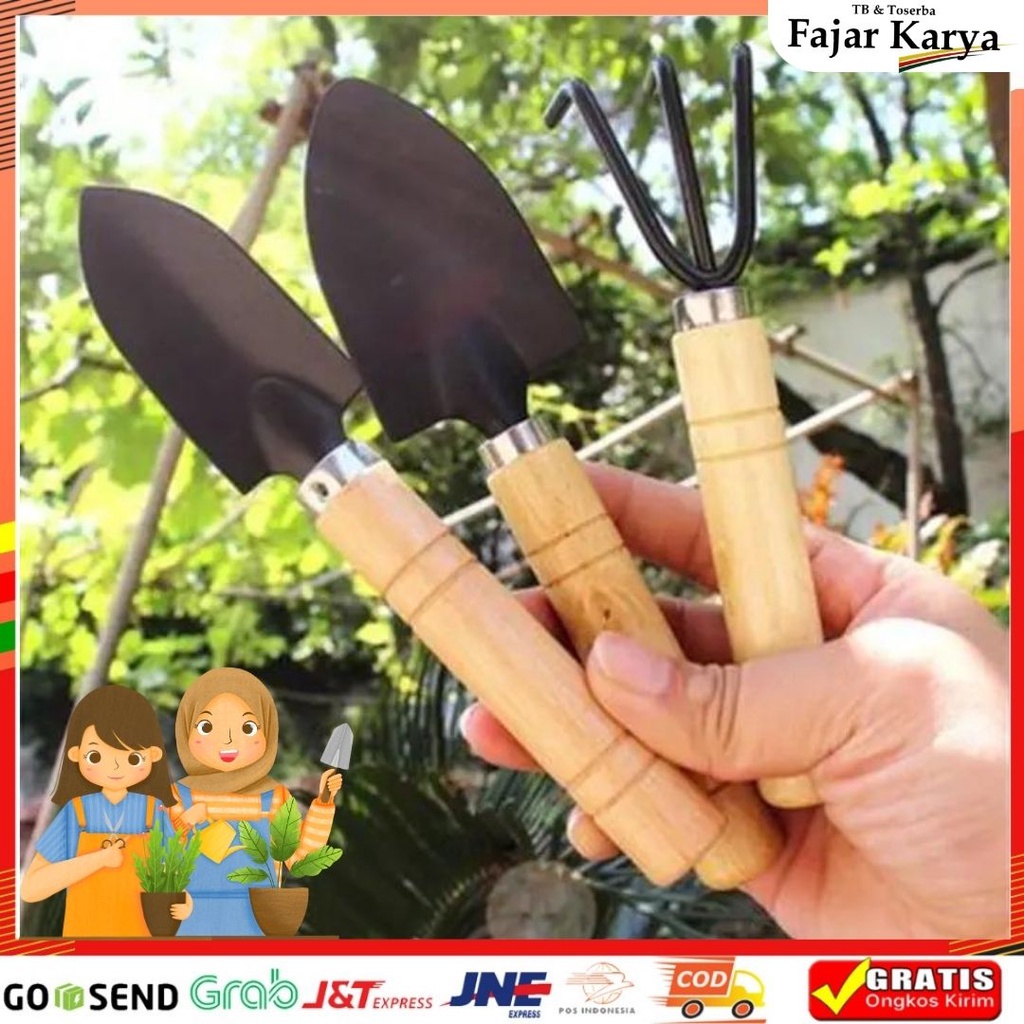 Jual GARDEN TOOLS SET ISI 3 PERALATAN BERKEBUN MINI LENGKAP 2 SKOP ...
