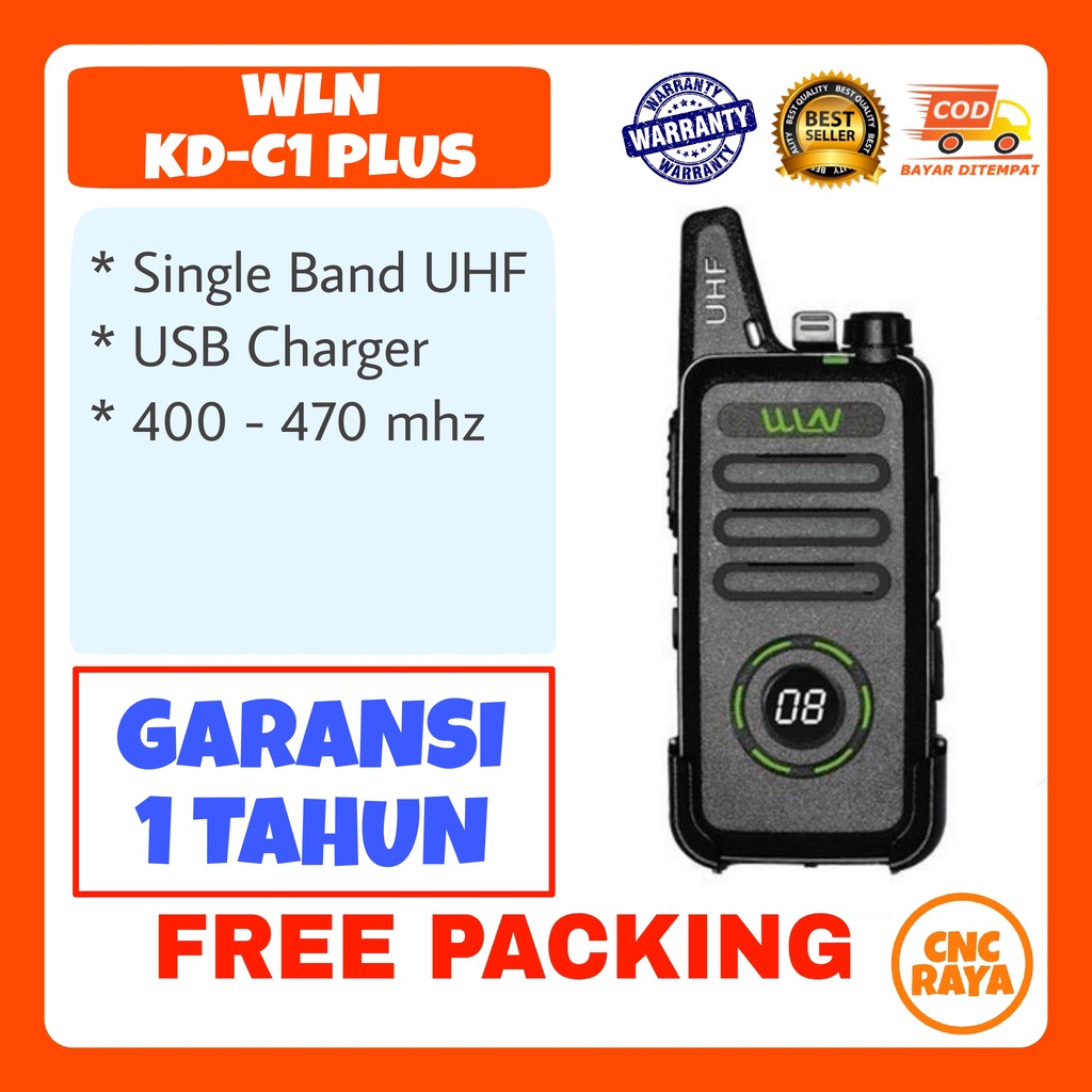 Jual HT Wln Wlan KD C1 Plus (400-470mHz) UHF Garansi 1 Tahun | Walkie Talkie Handy talky Wln ...