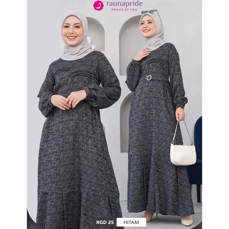 Jual RAUNA GAMIS RGD 25 TERBARU BUSANA MUSLIMAH DEWASA HITAM DAN PUTIH ...