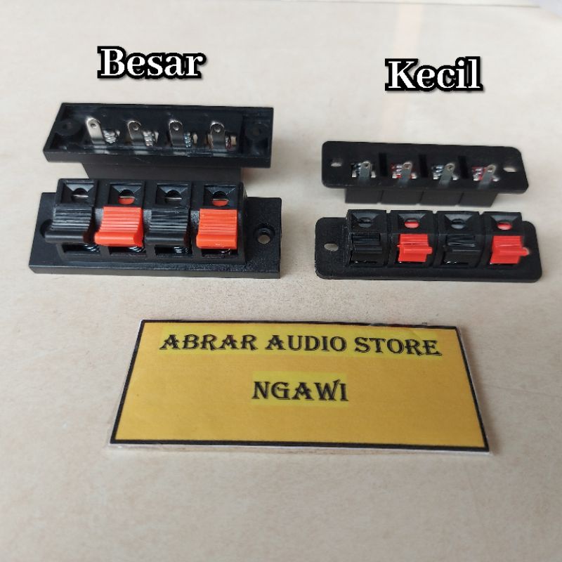 Jual Terminal Jepit 4 Pin / Terminal Speaker 4 Pin Jepit / Terminal ...