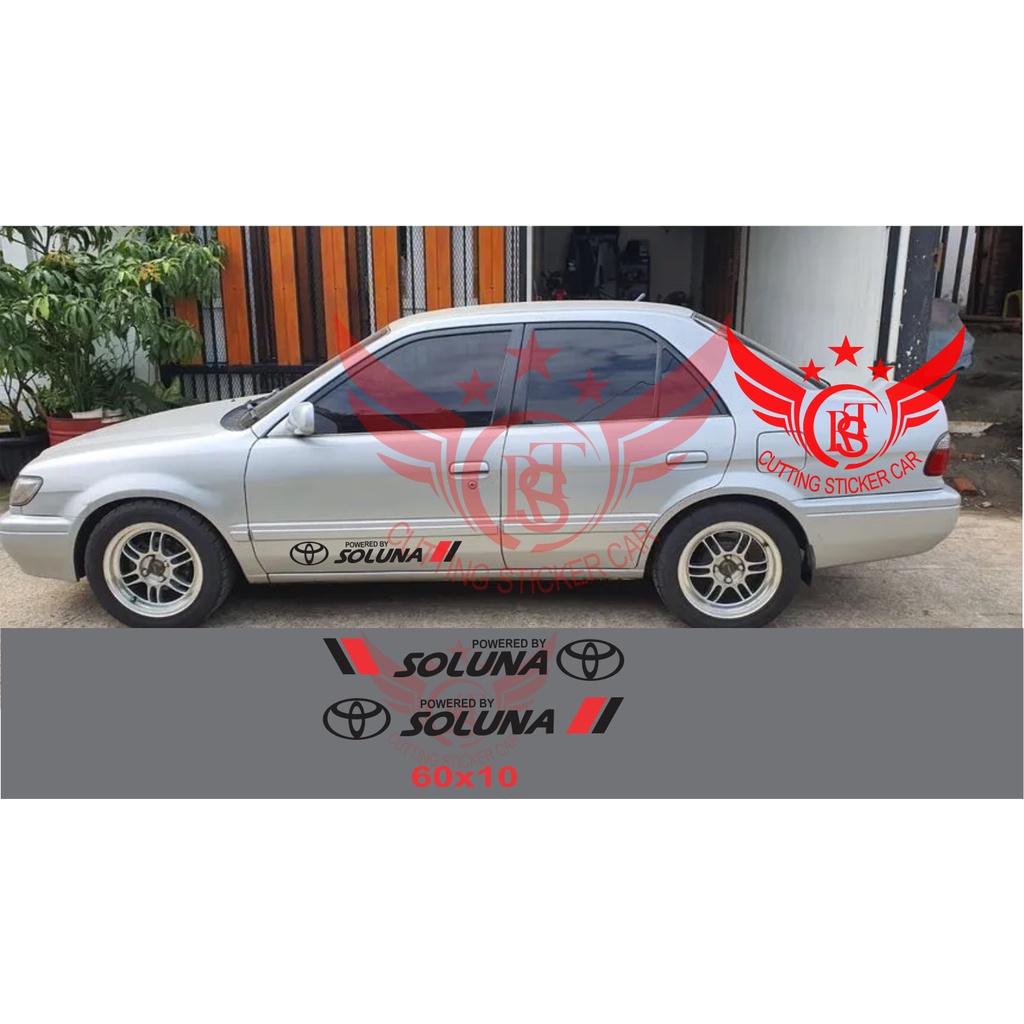 Jual sticker stiker mobil soluna powered by cutting sticker untuk bodi ...