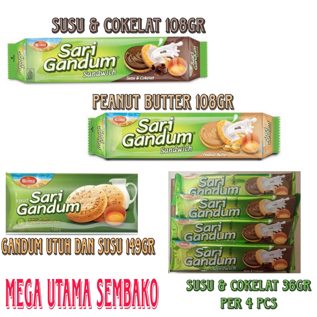 Jual Oreo soft cake Roma Biskuit Sari Gandum all varian coklat dan keju ...