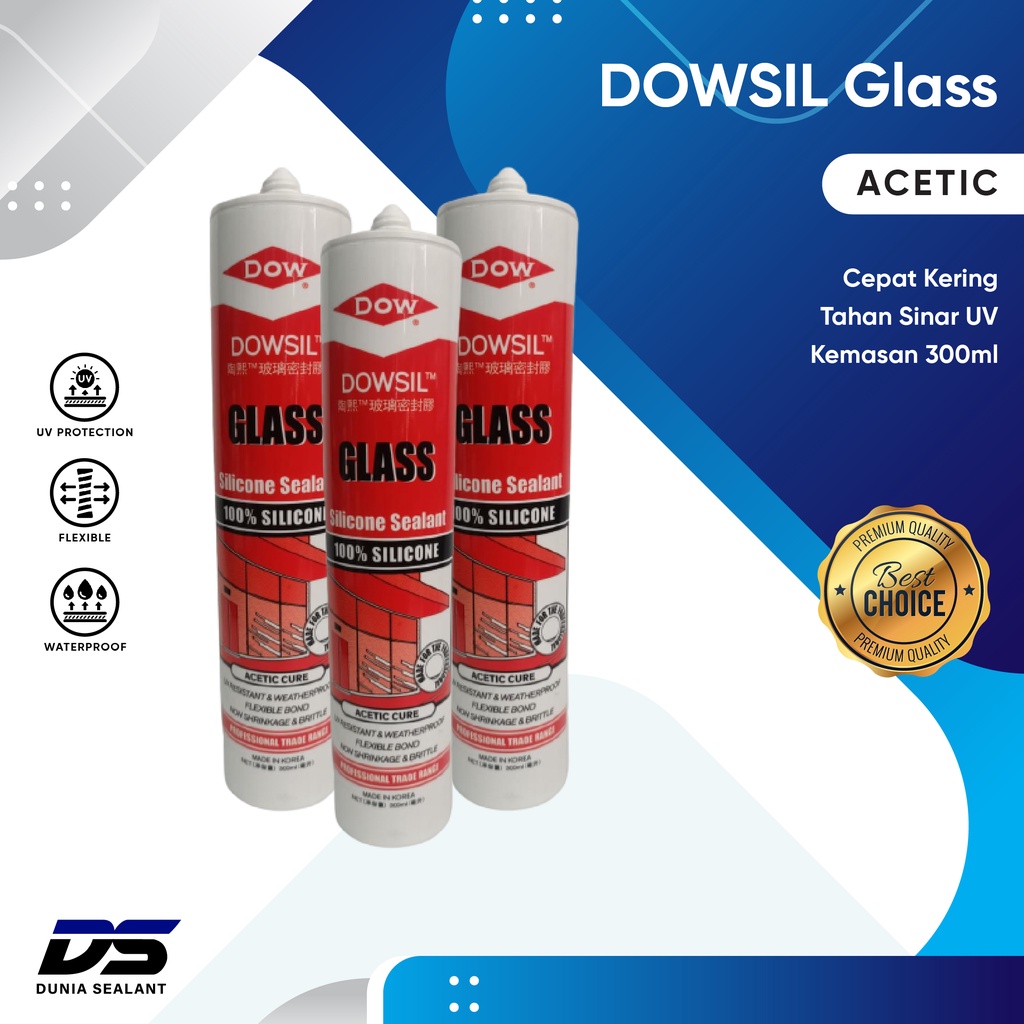 Jual Dowsil Glass Lem Silicone Sealant Acetic | Shopee Indonesia