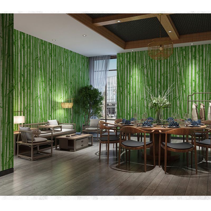 Jual Wallpaper Dinding Ruang Tamu Aestetic Bambu Hijau Wallpaper ...