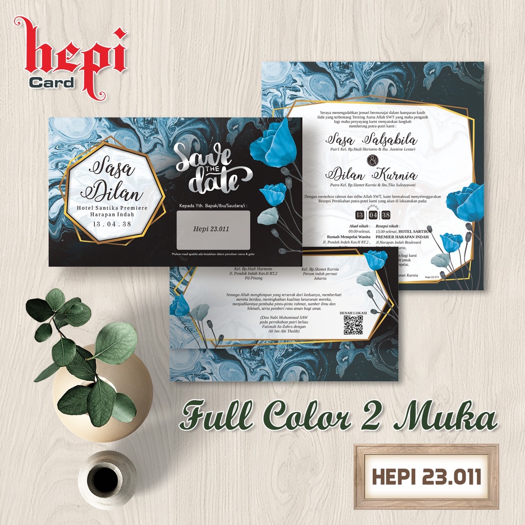 Jual Blangko undangan Hepi 23.011 | Blangko Undangan | Undangan Murah ...