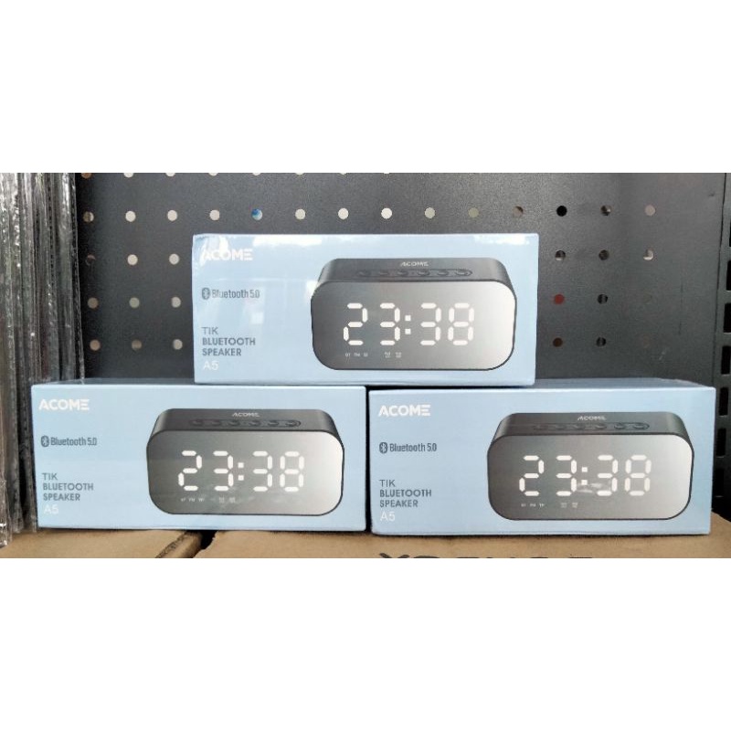 Jual Speaker Bluetooth ACOME A5 Jam Alarm LED Display Ultra Bass ...