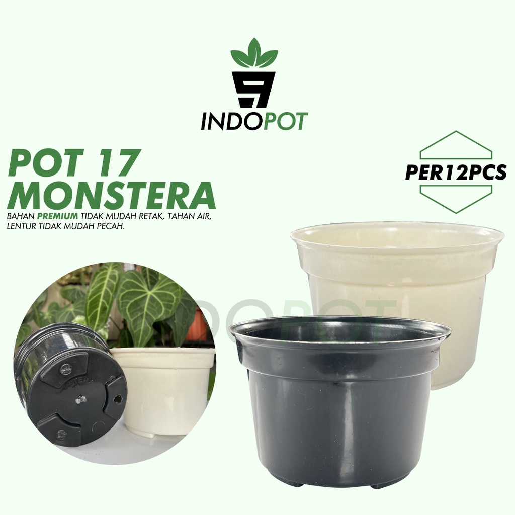 Jual (12pcs)Pot 17 Monstera Pot Bunga Gantung Pot Grosir Murah Pot ...