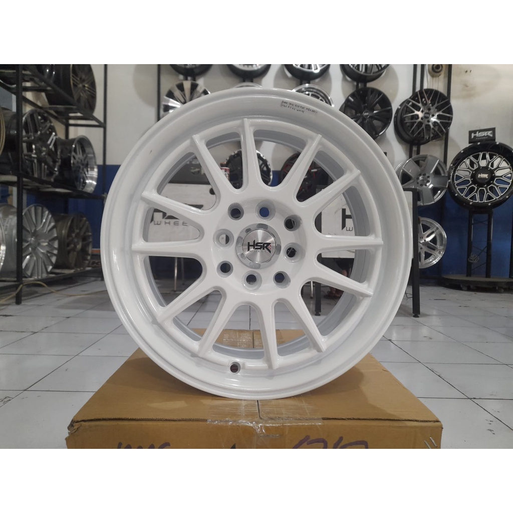 Jual promo velg mobil racing jdm ring 15 warna putih dobel pcd velg hsr ende r15 velg jazz yaris ...