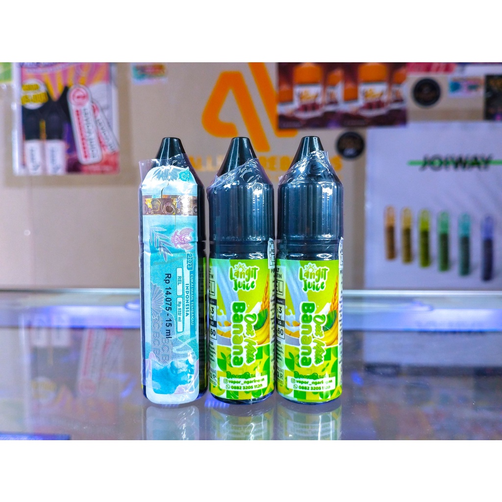 Jual Liquid freebase 15ml terbaru langit juice OAT-MILK-BANANA original ...