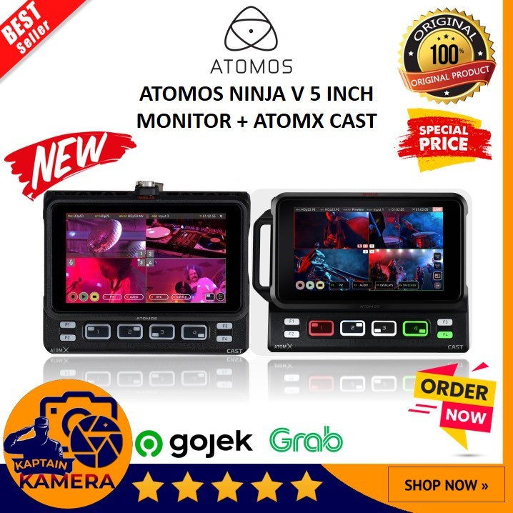 Jual Atomos Ninja V 5 inch 4K HDMI + AtomX Cast HDMI Recording Monitor ...