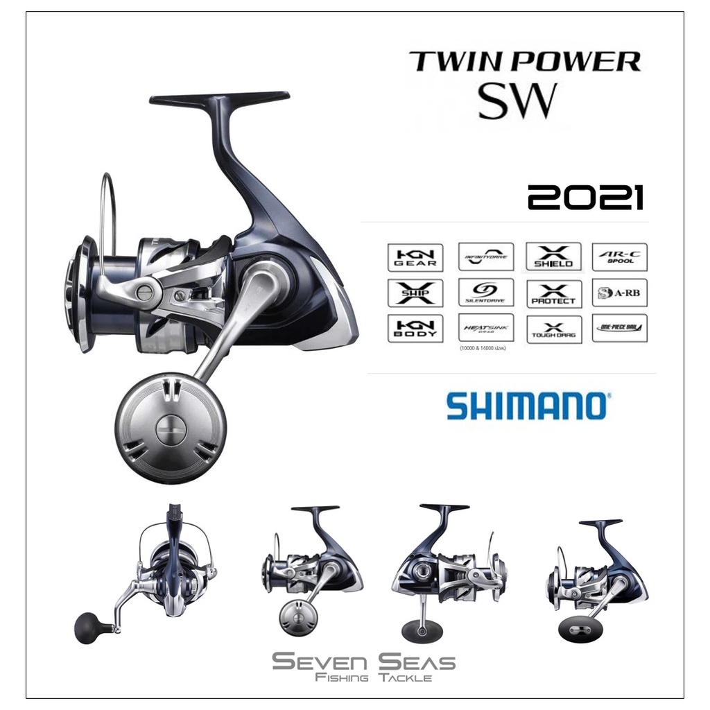 Jual Shimano Twin Power Twinpower SW 2021 4000 5000 6000 8000 10000 14000 Spinning Reel Pancing ...