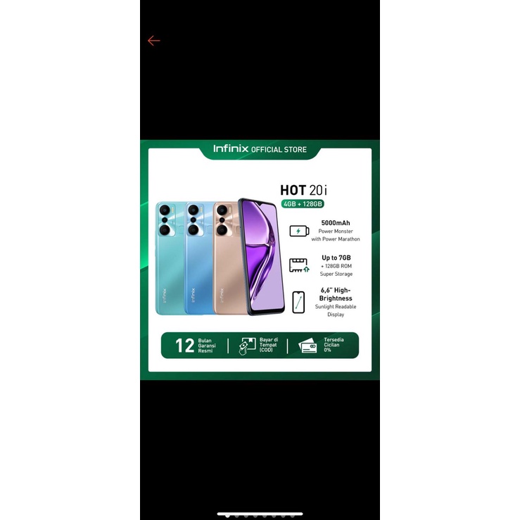 Jual infinix hot 20i 4/128GB | Shopee Indonesia