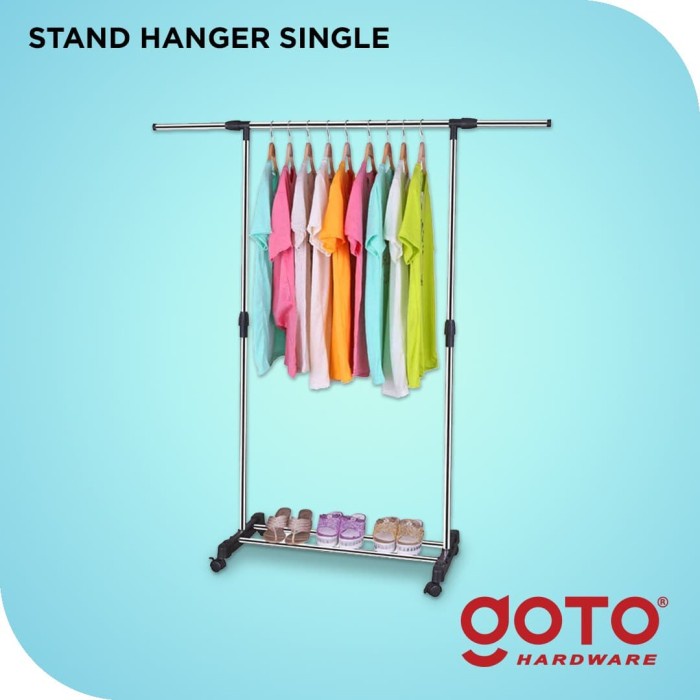 Jual Stand Stand Hanger Single Sisi Satu Rak Dengan 4 Roda Asli ...
