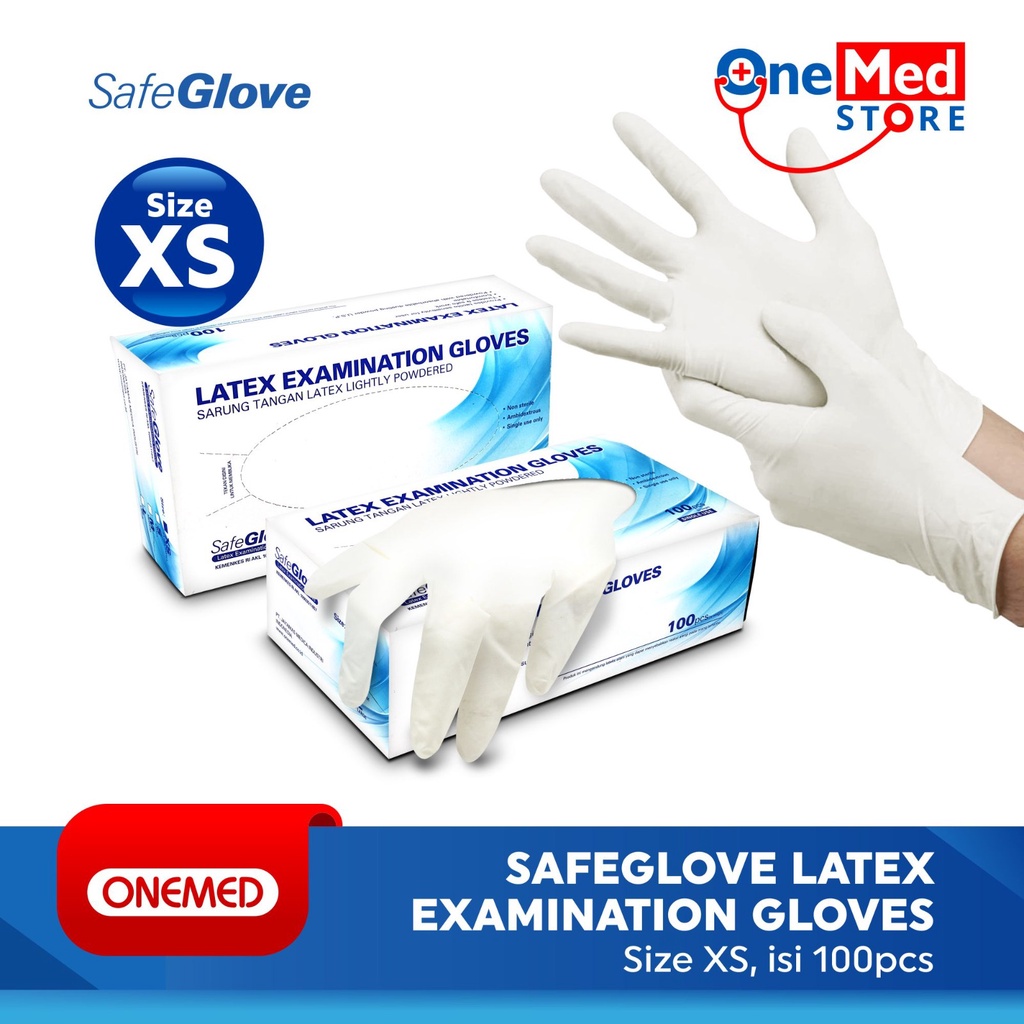 Jual Sarung Tangan Latex Exam Safeglove Ekonomis - XS OB | Shopee Indonesia
