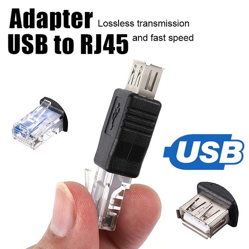 Jual Converter USB Female to RJ45 Ethernet Male Adapter | Shopee Indonesia
