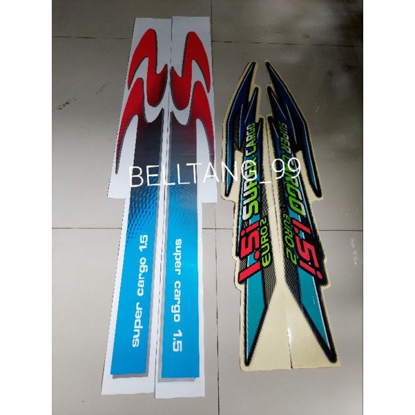 Jual Sticker stiker super cargo 1.5 pick up/ stiker super cargo pick up ...
