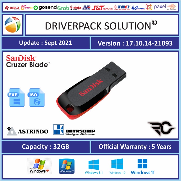 Jual USB FLASHDISK DRIVERPACK SOLUTION SANDISK 32GB OFFLINE DRIVER PACK ...