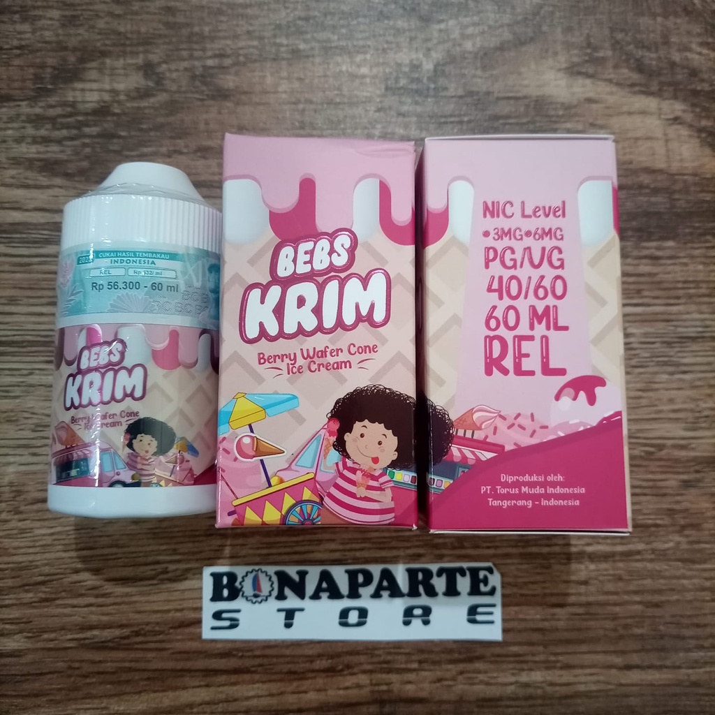 Jual Liquid Vape Bebs Krim Berry Wafer Cone Ice Cream 3MG 60ML By Torus ...