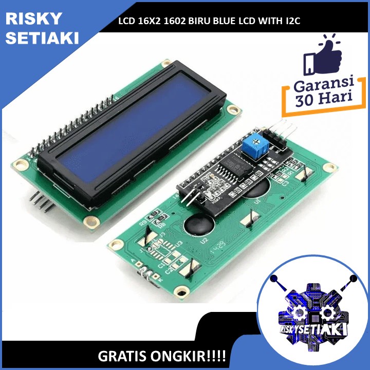 Jual Lcd 16x2 1602 Biru Blue Lcd With I2c Iic Module Solder Uno R3 Shopee Indonesia 