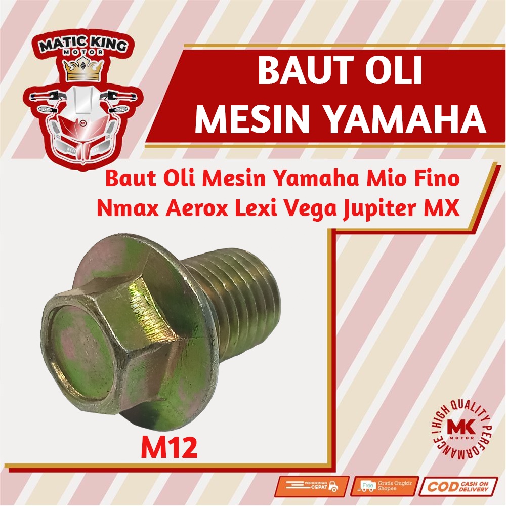 Jual Baut tap oli mesin bawah Yamaha Mio Sporty Soul Fino Nmax Jupiter ...