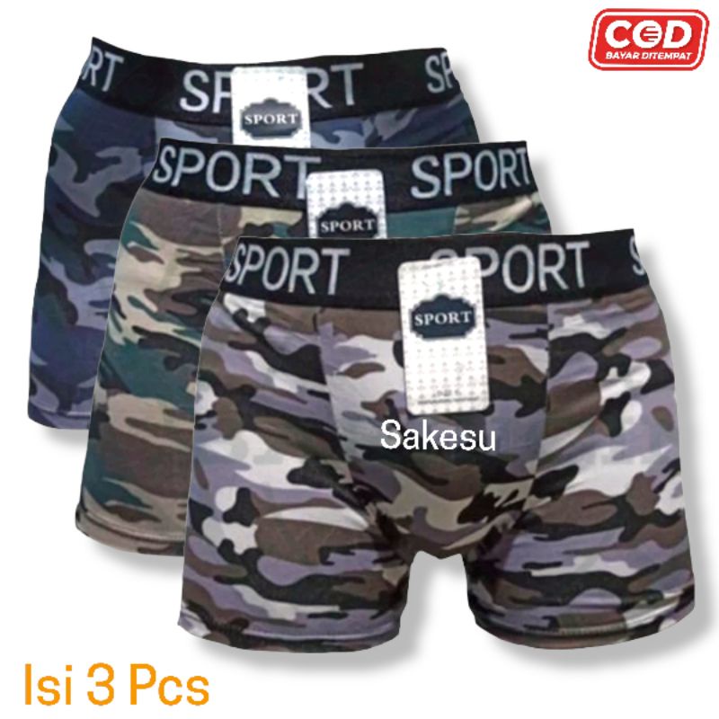 Jual Boxer Pria Dewasa Loreng ( ISI 3 pcs ) / cd boxer pria murah ...