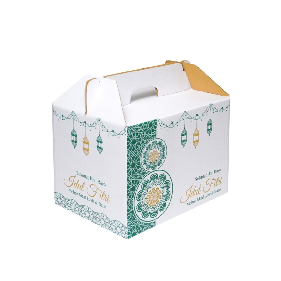 Jual Box Hampers Packaging Lebaran Dus Parcel Cookies Gable Box Hampers ...