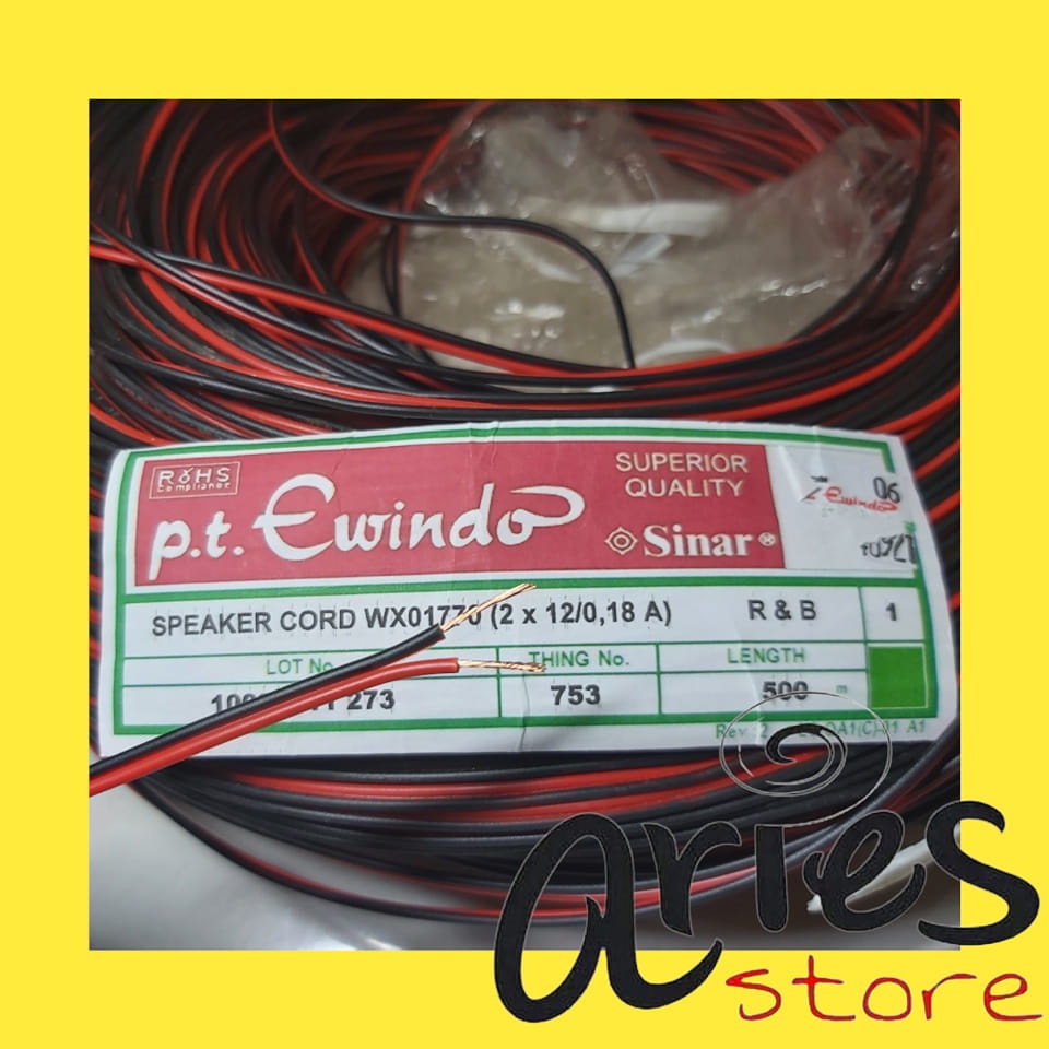 Jual KABEL SPEAKER MERAH HITAM KECIL 2X12 | Shopee Indonesia