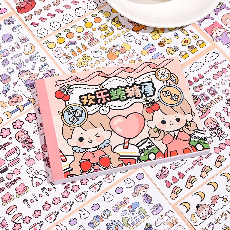 Jual 50 Lembar / Set Stiker Motif Kartun Lucu Untuk Dekorasi Buku ...