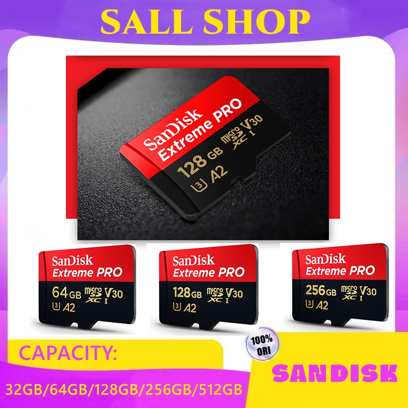 Jual Kartu Memori 32GB/64GB/128GB/256GB/512GB HP Memory Card Class 10 ...