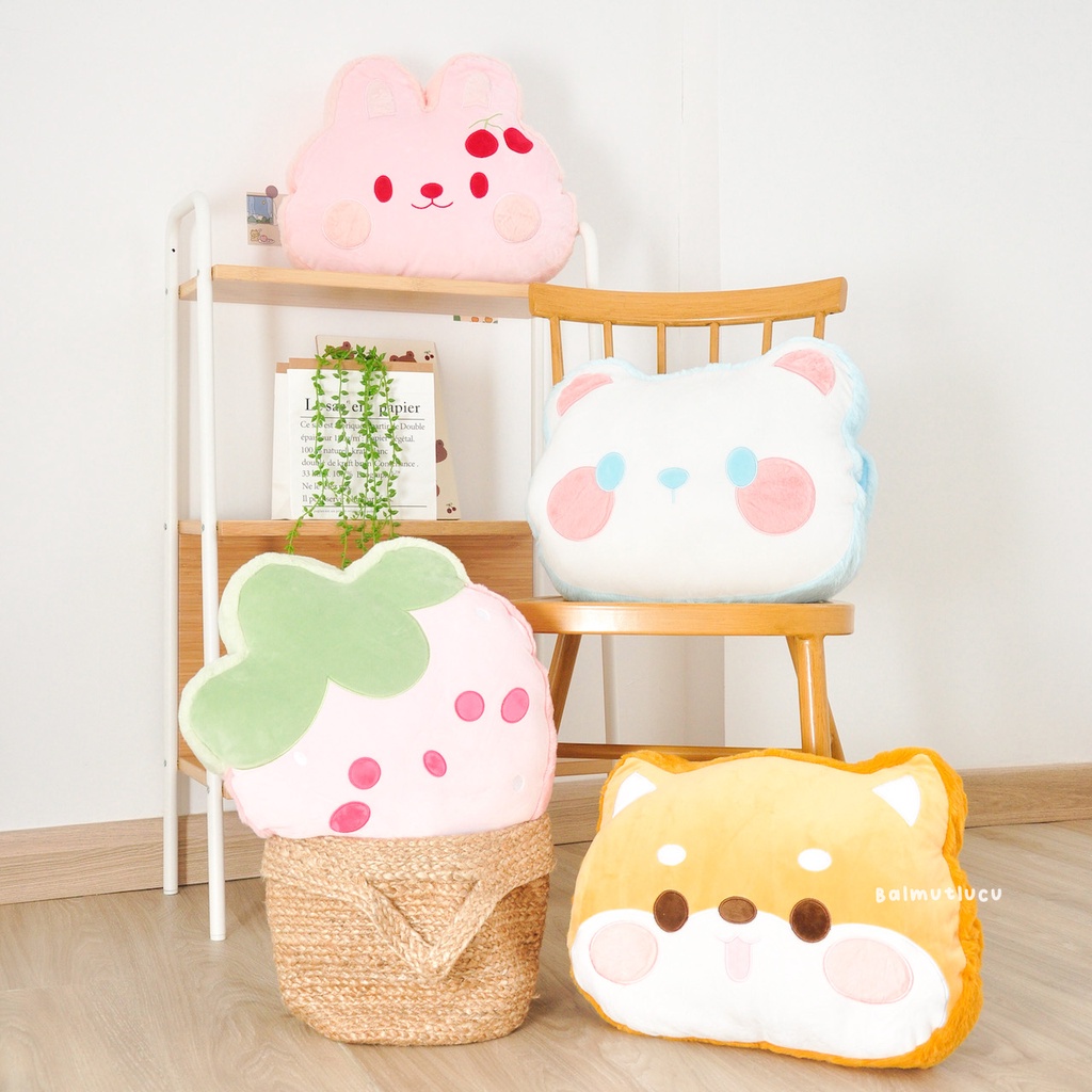 Jual Bantal Selimut ( BALMUT ) 3in1 Cherry Animals | Boneka Selimut ...