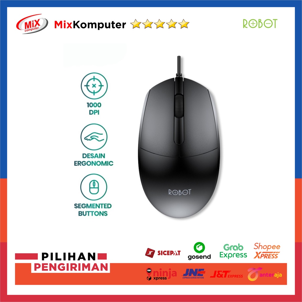 Jual Mouse Wired Robot M120 Office | Shopee Indonesia