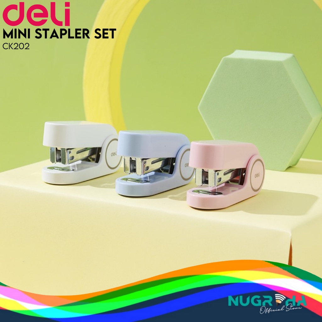 Jual [DELI X AGNEZ MO] Deli Mini Stapler Staples Kecil Portable Lucu ...
