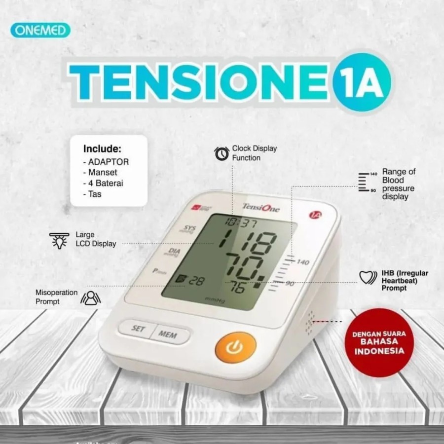Jual Tensimeter Digital TensiOne 1A Onemed | Shopee Indonesia