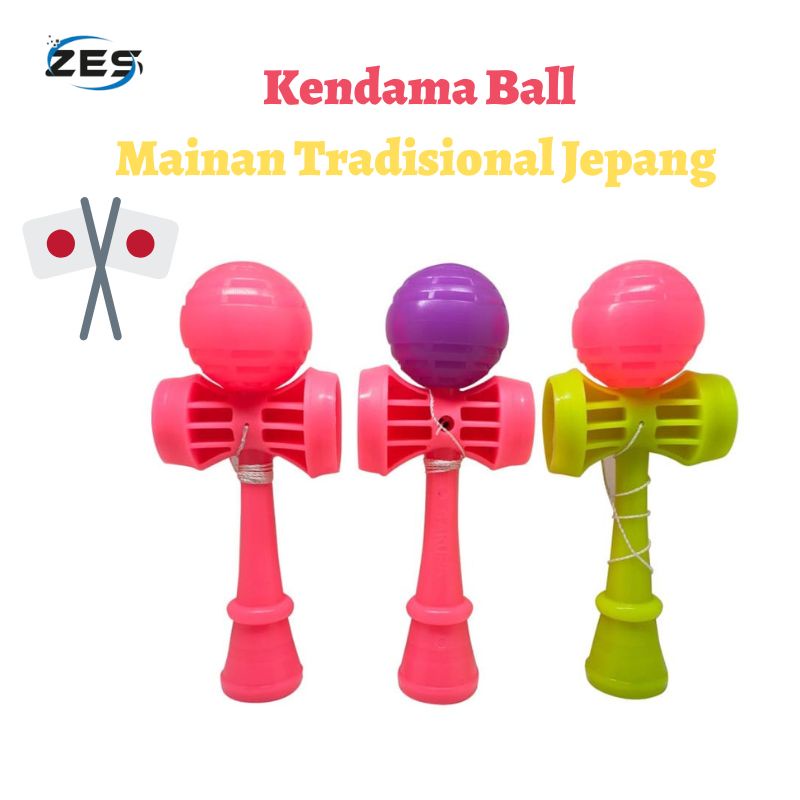 Jual JK4-Mainan Kendama Ball Balance Skill Tradisional Jepang Bahan ...
