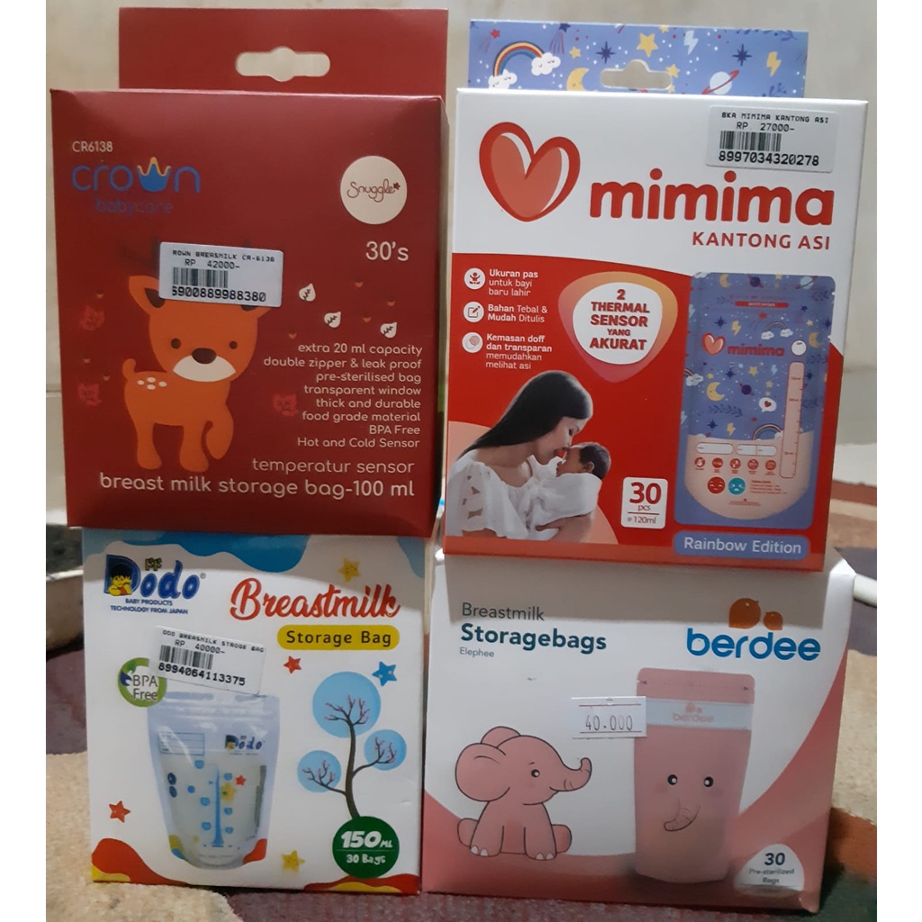Jual Breastmilk Storage Bag isi 30 pcs ( Mom Uung, Dodo, Berdee, Mimima ...